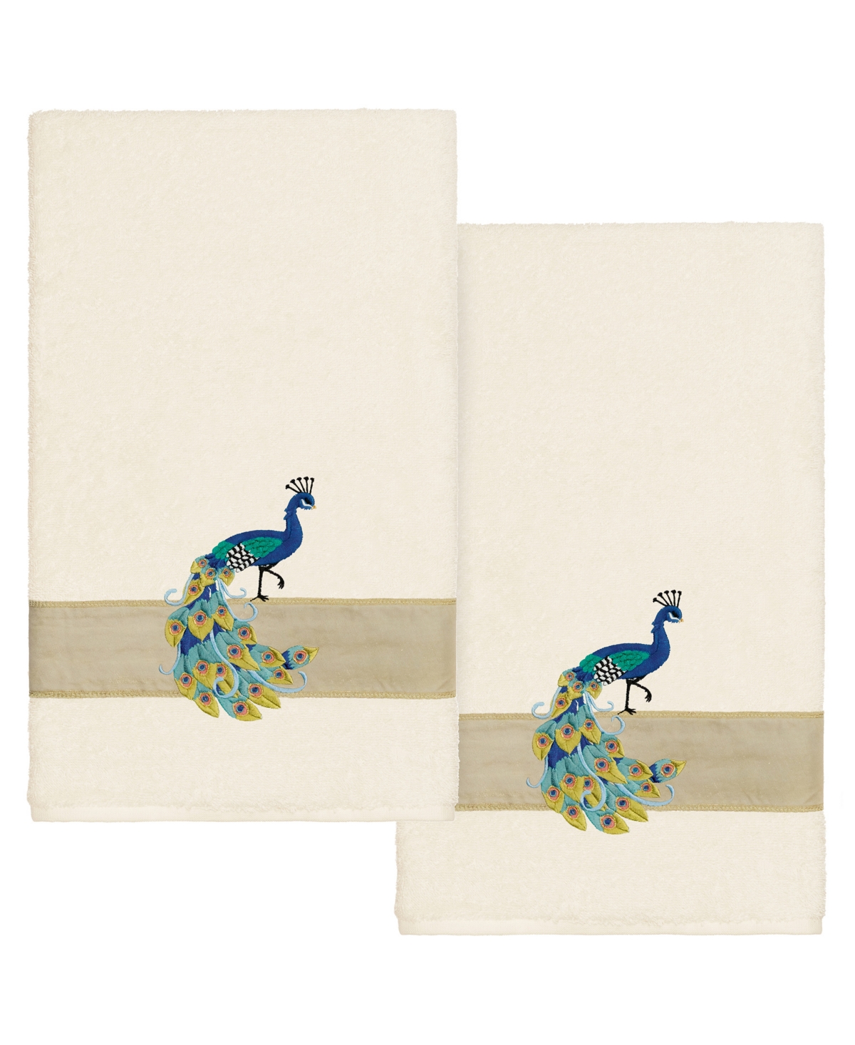 Click here for Linum Home Turkish Cotton Penelope Embellished 2-P... prices