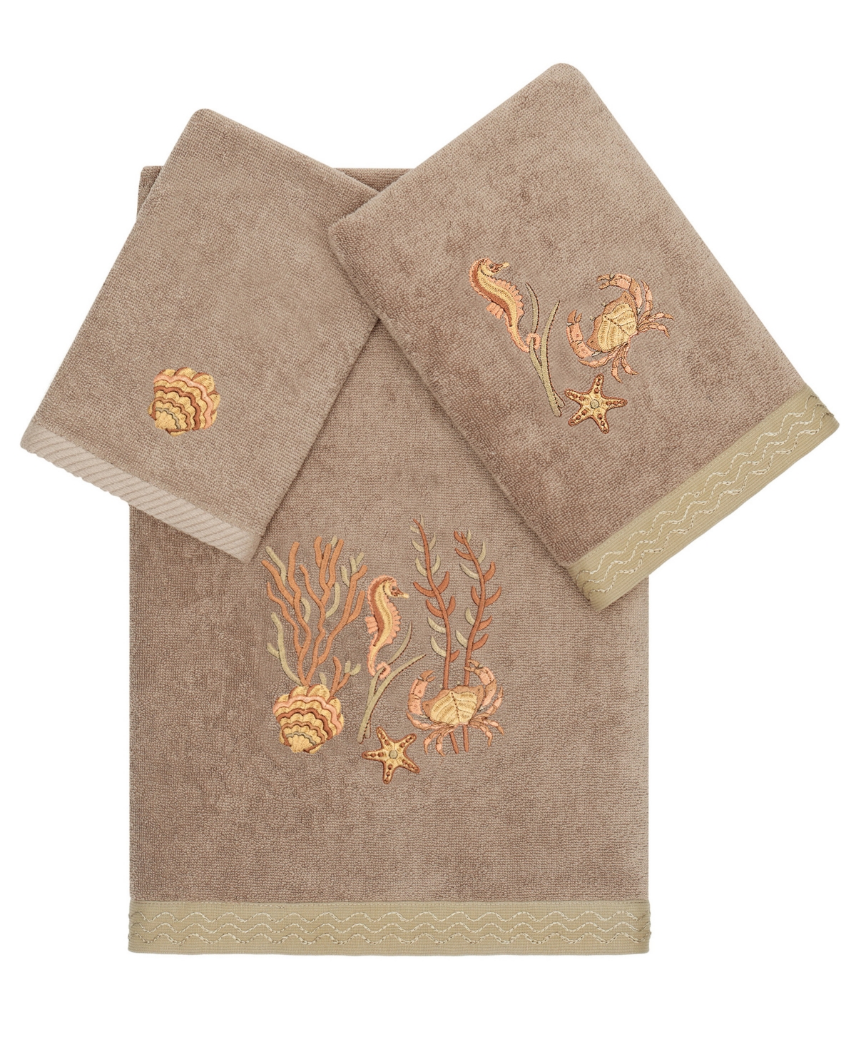 Click here for Linum Home Turkish Cotton Aaron Embellished 3-Pc.... prices