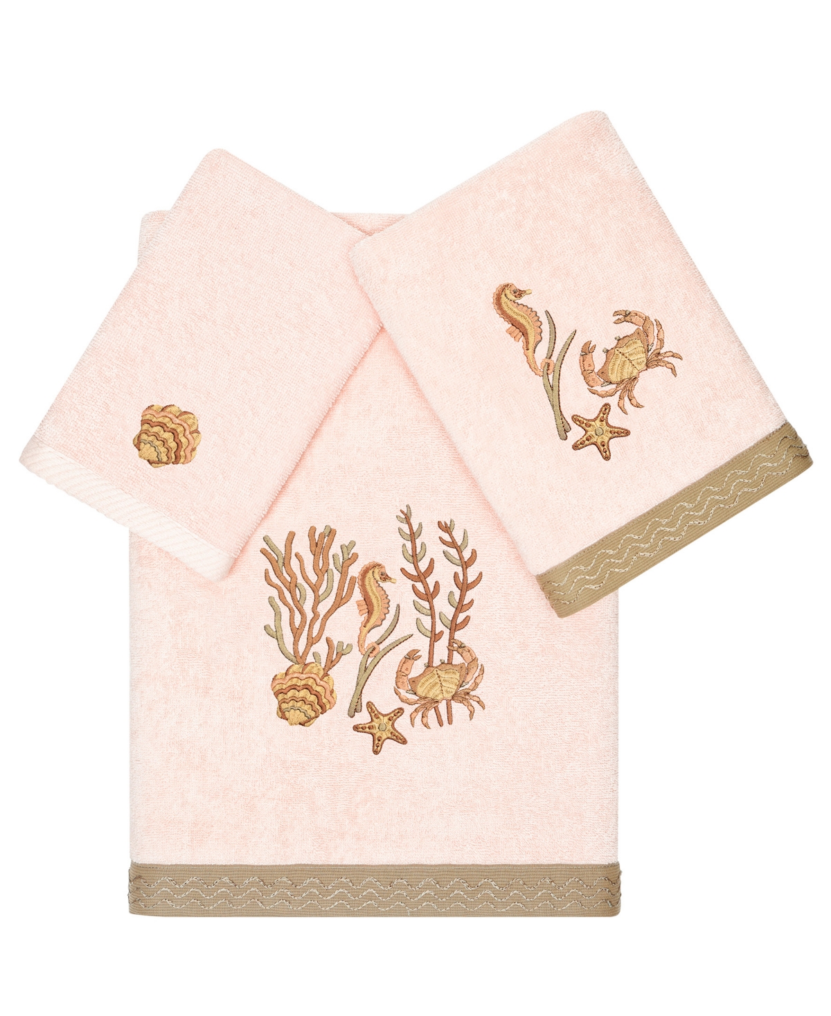 Click here for Linum Home Turkish Cotton Aaron Embellished 3-Pc.... prices