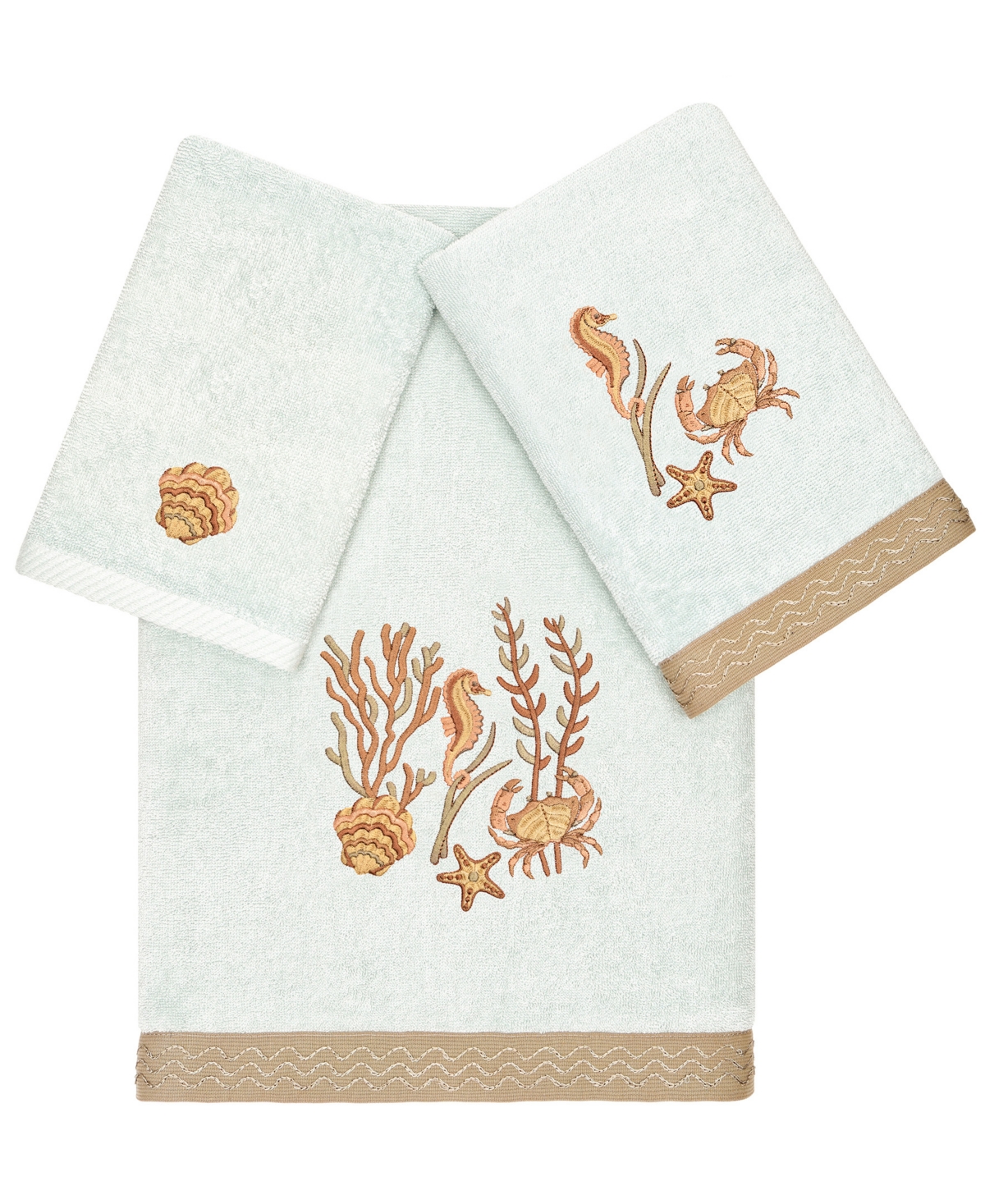 Click here for Linum Home Turkish Cotton Aaron Embellished 3-Pc.... prices