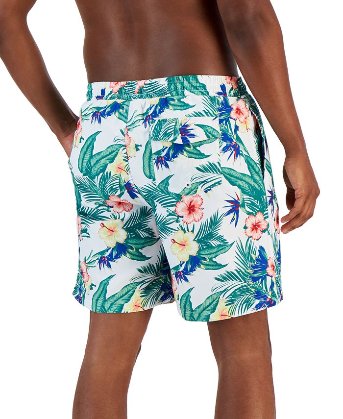 Club Room Men's Daniel Tropical Swim Trunks, Created for Macy's ...