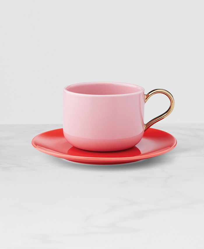 kate spade new york Make it Pop Cup Saucer Set - Macy's