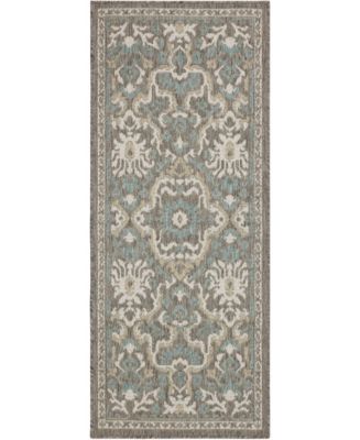 Mohawk Malibu Outdoor Casual Oushak 2'5" x 6' Area Rug - Macy's