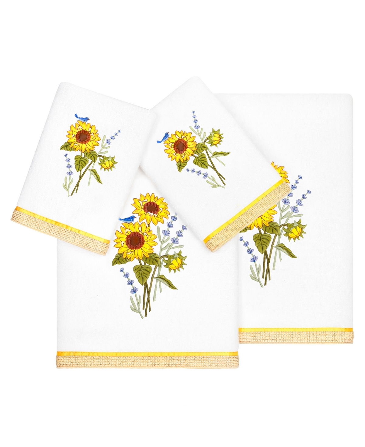 Click here for Linum Home Turkish Cotton Girasol Embellished 4-Pc... prices