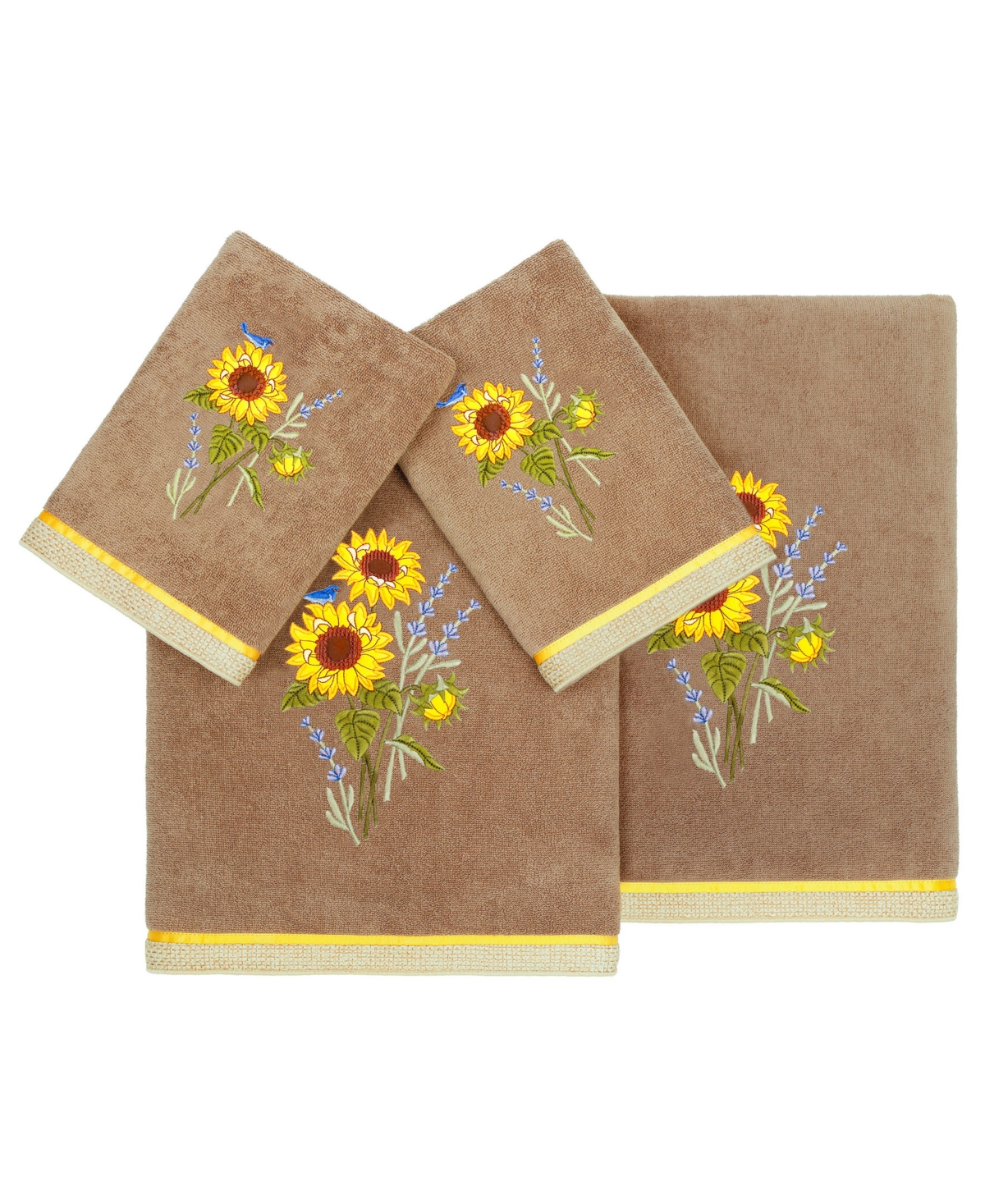 Click here for Linum Home Turkish Cotton Girasol Embellished 4-Pc... prices
