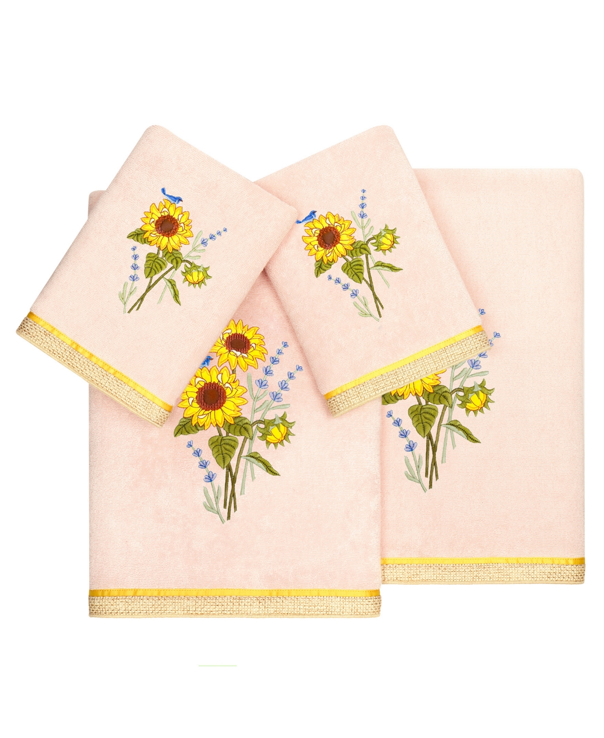 Click here for Linum Home Turkish Cotton Girasol Embellished 4-Pc... prices