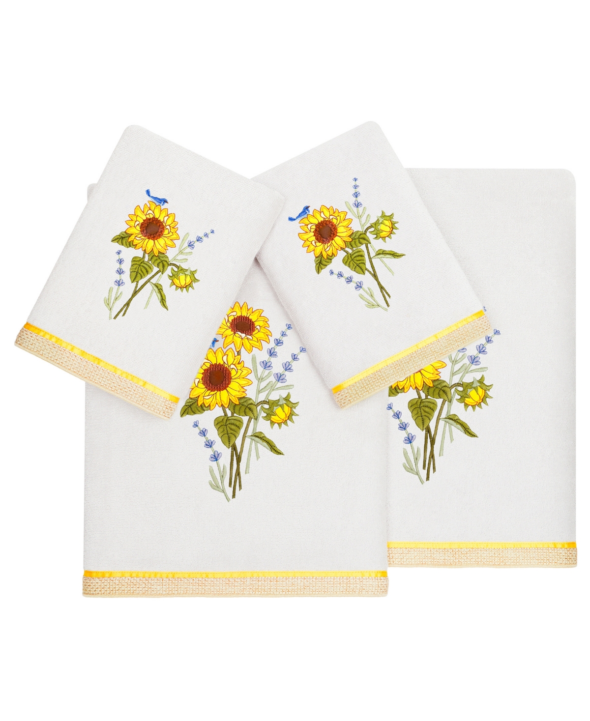 Click here for Linum Home Turkish Cotton Girasol Embellished 4-Pc... prices