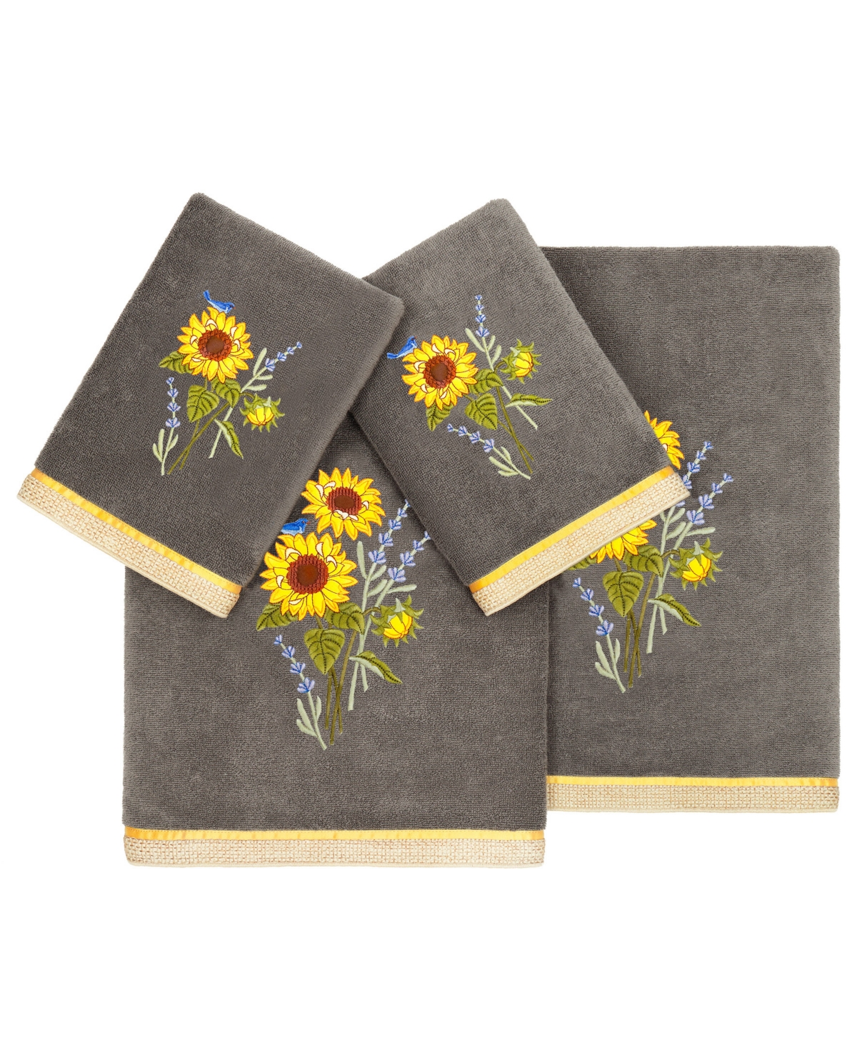 Click here for Linum Home Turkish Cotton Girasol Embellished 4-Pc... prices