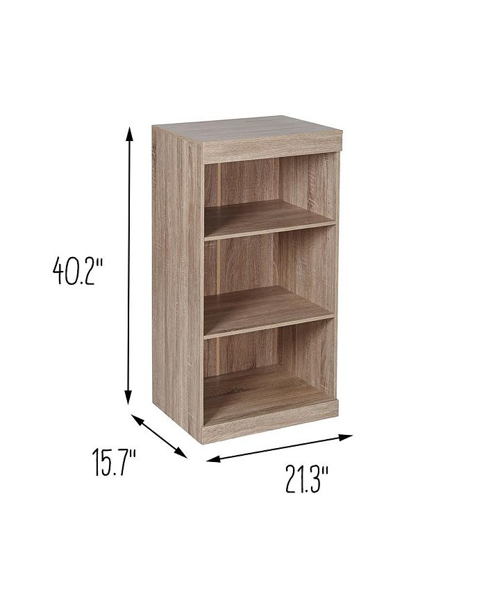 Honey Can Do Freestanding Stackable Shelf Unit with 2 Shelves and Wood Finish - Macy's