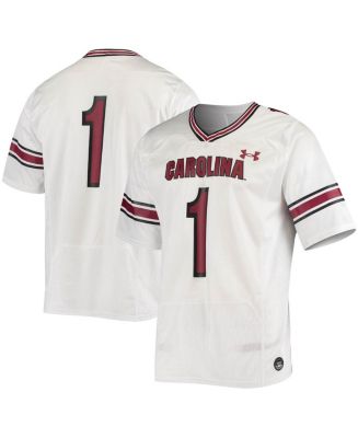 Men's Under Armour #1 White South Carolina Gamecocks Logo Replica ...