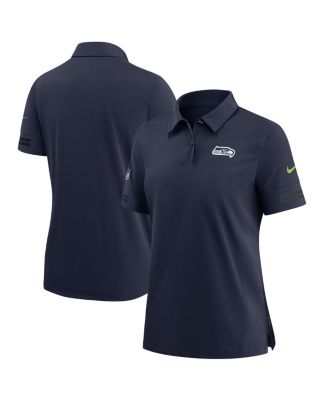 Women's Nike College Navy Seattle Seahawks Sideline Performance Polo ...