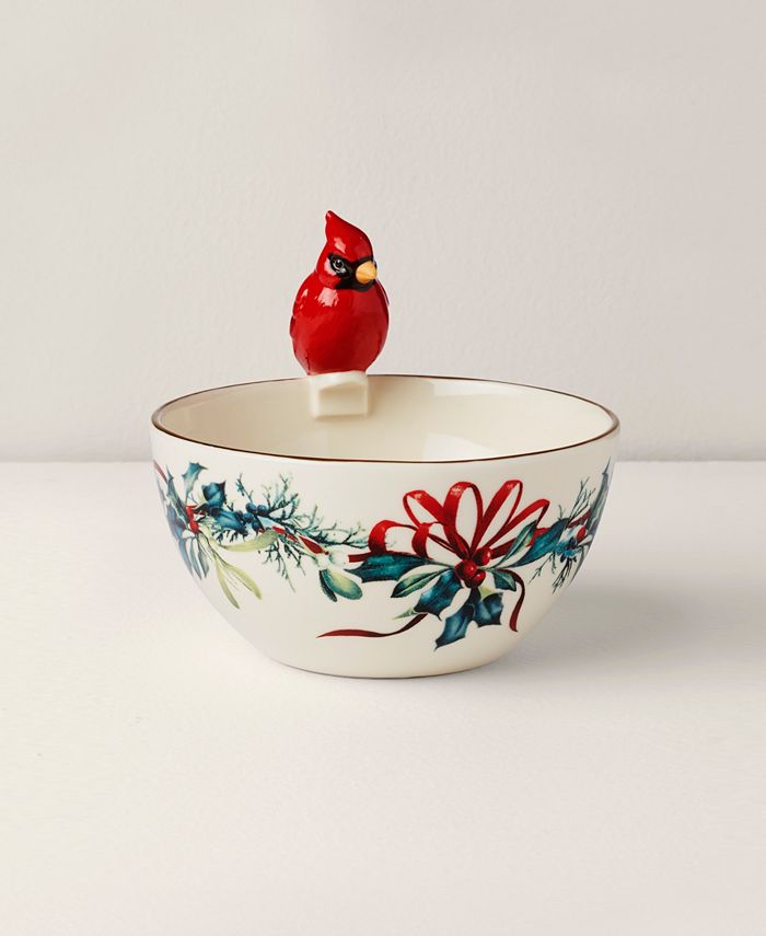 Lenox Winter Greetings Cardinal Bowl - Macy's