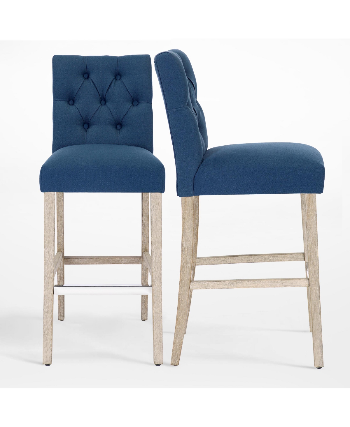 Click here for WestinTrends Linen Fabric Tufted Bar Stool (Set of... prices