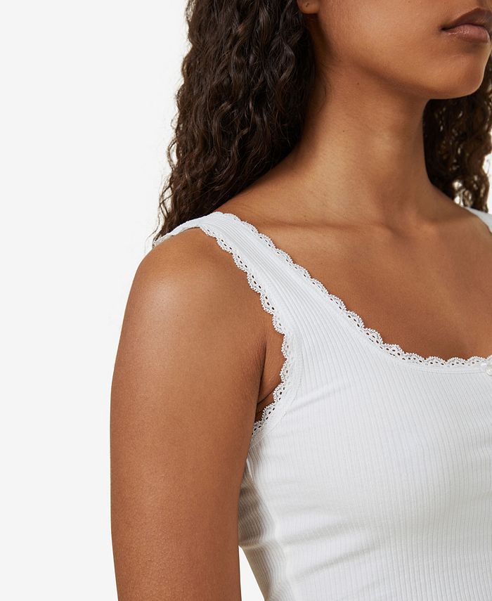 Cotton On Womens Rib Lace Tank Macys
