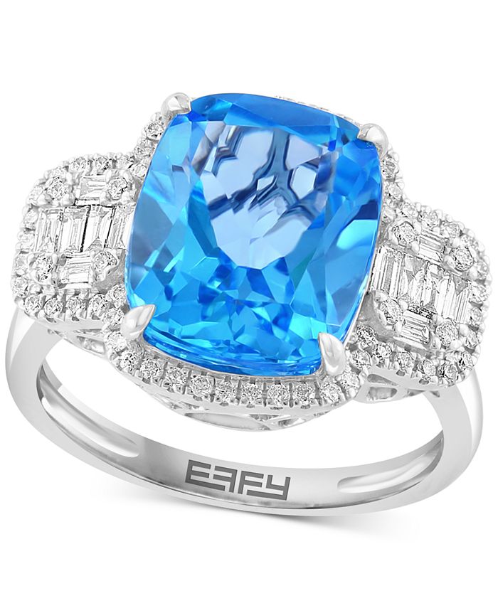 EFFY Collection EFFY® London Blue Topaz (6-5/8 ct. t.w.) & Diamond (3/8 ...