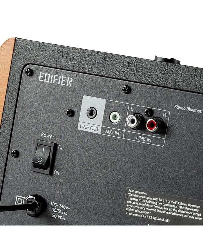 Edifier D12 Tabletop Desktop Stereo Bluetooth Speaker- Wood - Macy's