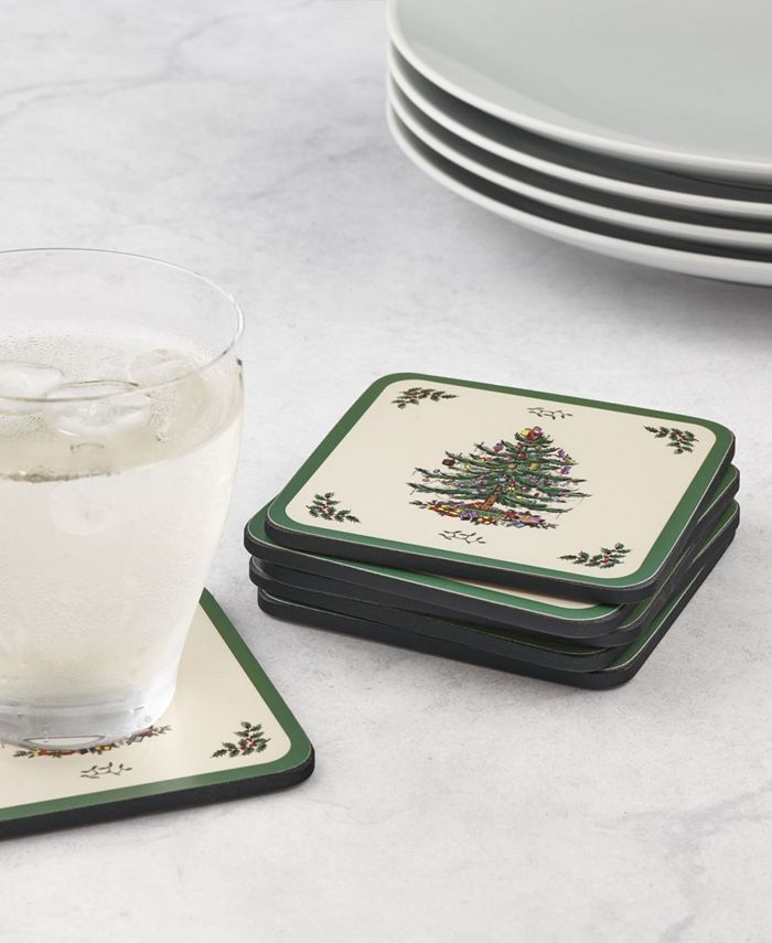 Spode Christmas Tree Coasters, Set of 6 - Macy's