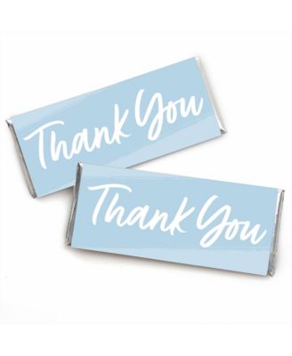 Dusty Blue Elegantly Simple - Candy Bar Wrapper Guest Party Favors ...