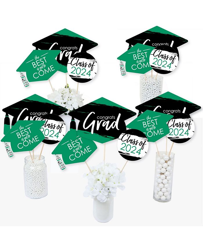 Big Dot of Happiness Green Grad - Best is Yet to Come 2024 Centerpiece ...