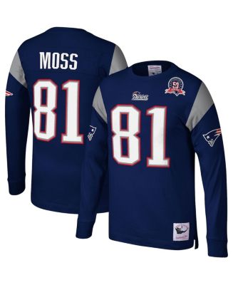 Men's Mitchell & Ness Randy Moss Navy New England Patriots Retired ...