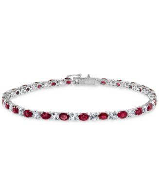 EFFY® Ruby (5 ct. t.w.) & White Sapphire (3-1/20 ct. t.w.) Tennis ...