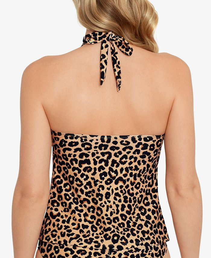 Salt + Cove Juniors' Animal-Print Halter Tankini Top, Created For Macy ...