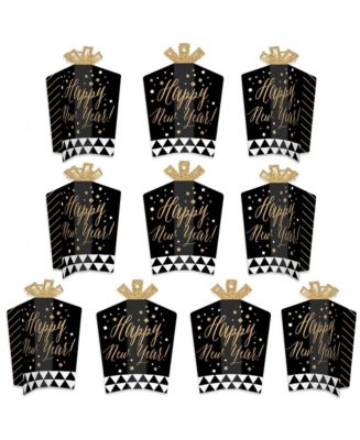 Big Dot of Happiness New Year's Eve - Gold - Table Decor - Party Fold ...