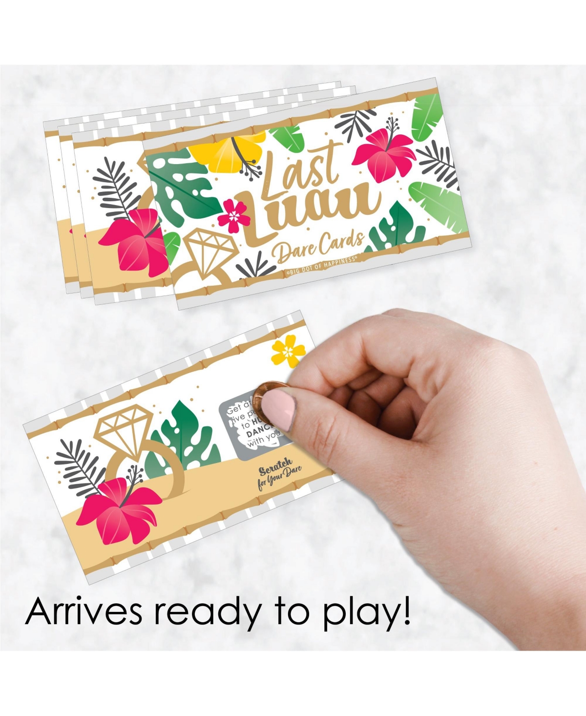 Big Dot Of Happiness Last Luau Tropical Bachelorette Bridal Shower Game ...