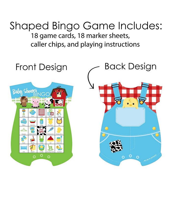 Big Dot of Happiness Farm Animals - Picture Bingo Cards & Markers ...