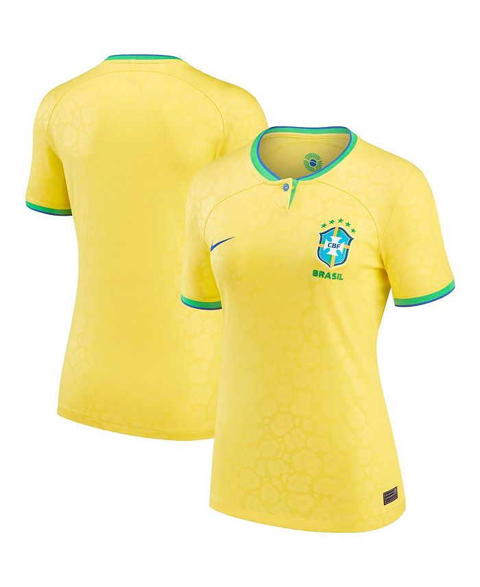 Nike Women's Yellow Brazil National Team 2022/23 Home Breathe Stadium ...