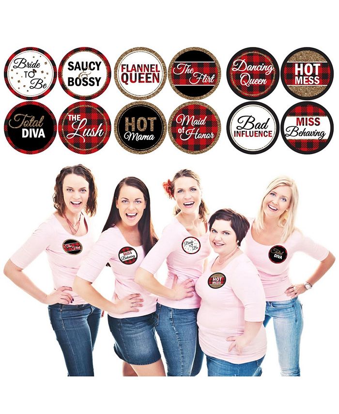 Big Dot of Happiness Flannel Fling Before the Ring - Plaid Bachelorette ...