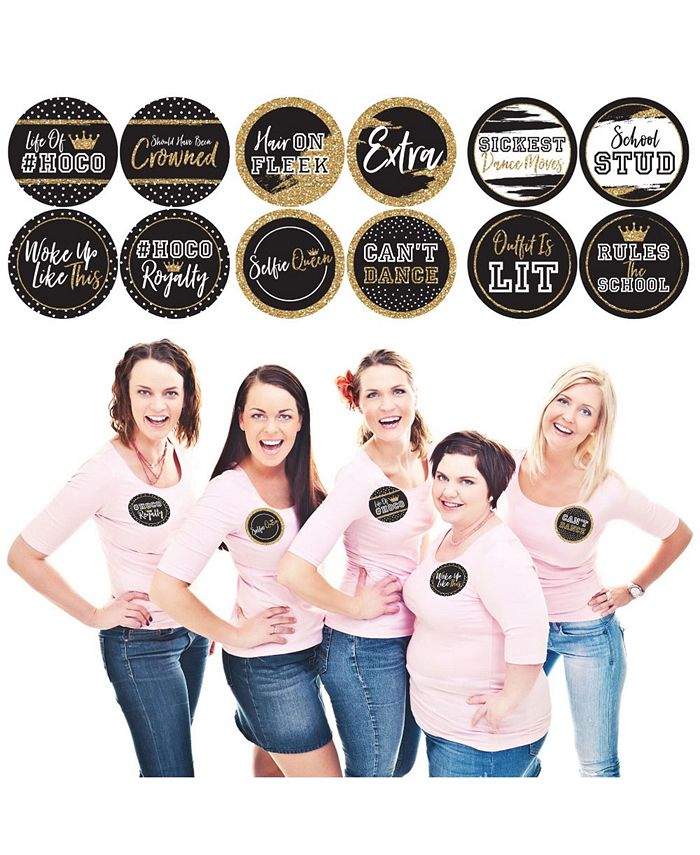 Big Dot of Happiness Hoco Dance - Homecoming Funny Name Tags - Party ...