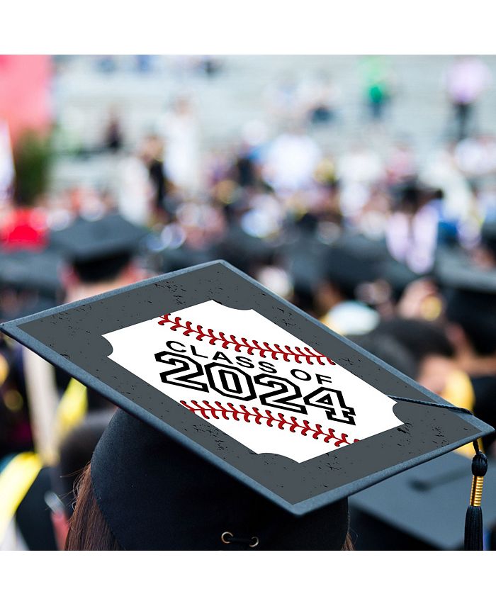 Big Dot of Happiness Grad Baseball - 2024 Graduation Cap Decorations ...