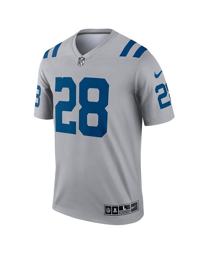 Nike Men's Jonathan Taylor Gray Indianapolis Colts Inverted Legend ...