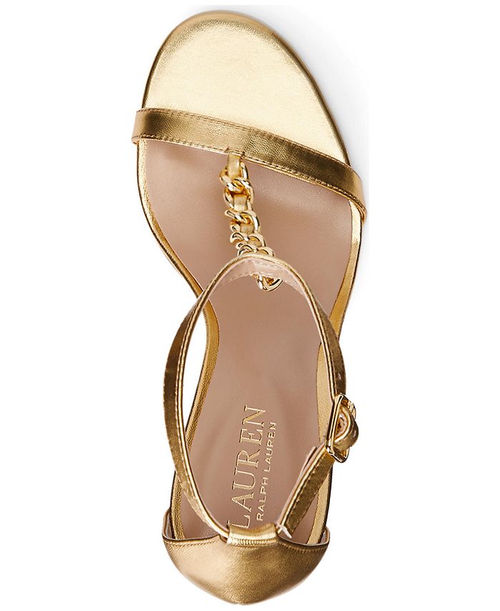 Lauren Ralph Lauren Women's Kate T-Strap Dress Sandals - Macy's