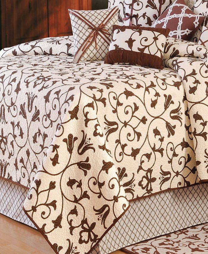 C&F Home Seraphina Brown Full Queen 3 Piece Quilt Set - Macy's