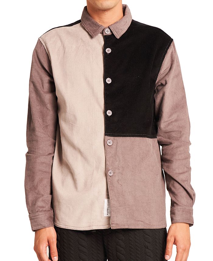 Native Youth Men's Patchwork Colorblock Corduroy Shirt - Macy's