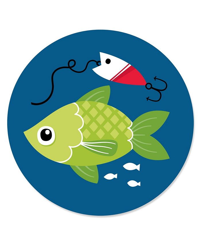 Big Dot of Happiness Let's Go Fishing - Fish Themed Party Circle ...