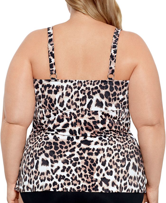 Swim Solutions Plus Size Triple Tier Tankini Created For Macys Macys