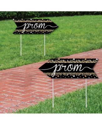 Big Dot of Happiness Prom - Prom Night Party Sign Arrow - Double Sided ...