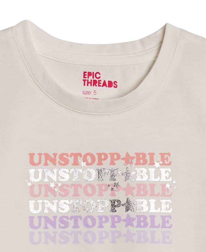 Epic Threads Toddler Girls Unstoppable Graphic T-shirt, Created For ...