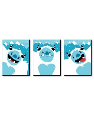 Big Dot of Happiness Yeti to Party - Mountain Wall Art Room Decor - 7.5 ...