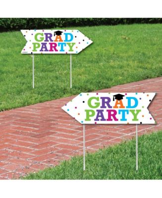 Big Dot of Happiness Hats Off Grad - Graduation Party Arrow Double ...