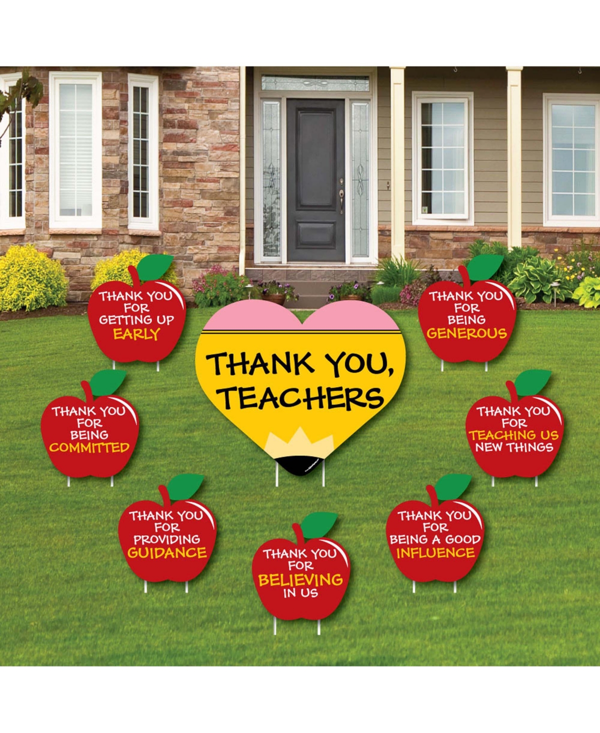 Big Dot Of Happiness Teacher Appreciation - Lawn Decor - Thank You ...