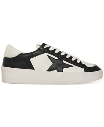 Steve Madden Women's Perona Distressed Lace-Up Star Sneakers & Reviews ...