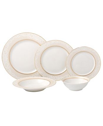 Lorren Home Trends 20 Piece Service for 4 Dinnerware Set - Macy's