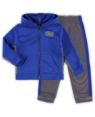 Toddler Boys Colosseum Royal, Gray Florida Gators Shark Full-Zip Hoodie ...