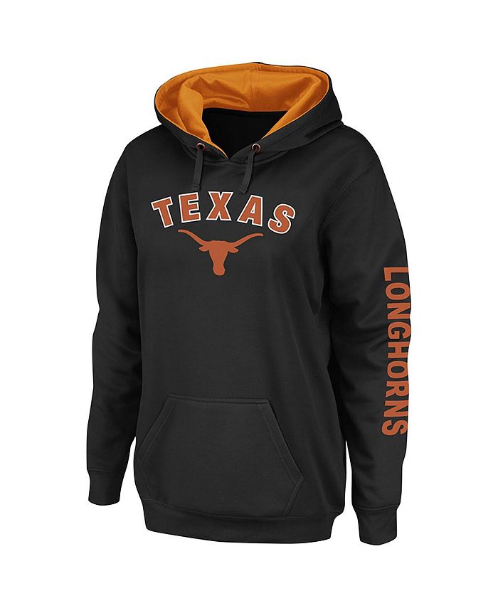 Colosseum Women's Black Texas Longhorns Loud and Proud Pullover Hoodie ...