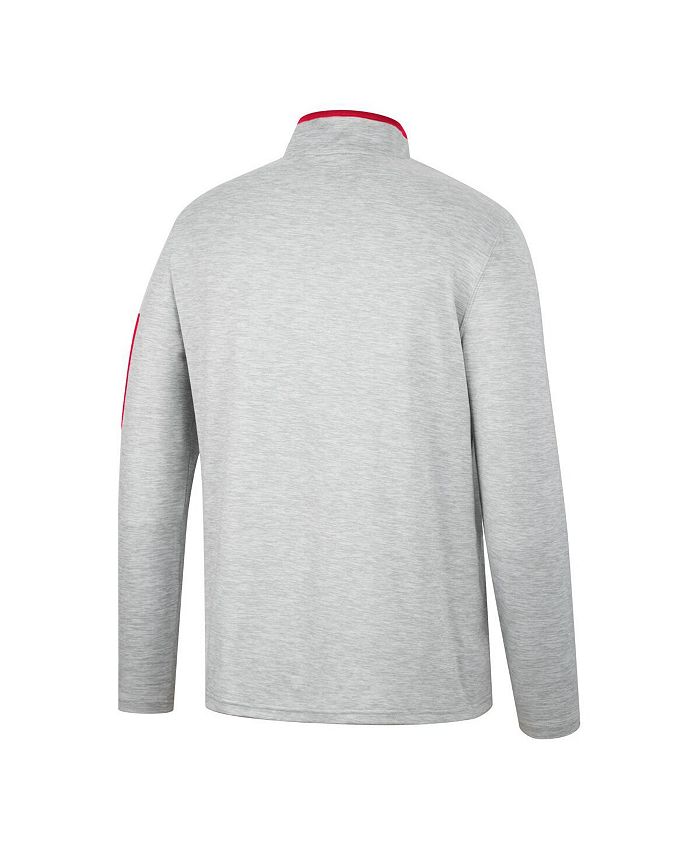 Colosseum Men's Heathered Gray, Red Wisconsin Badgers Country Club ...