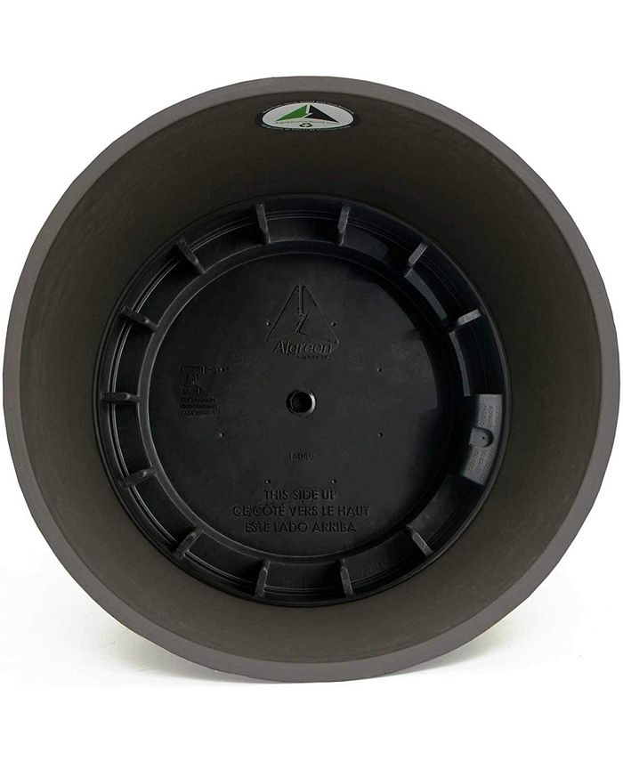Algreen Valencia Round Outdoor Planter Pot Charcoal Gray 16" - Macy's